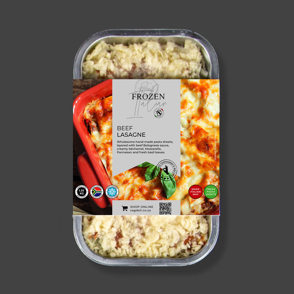 VSG Deli | Family Portion Beef Lasagne | Frozen Italian Meals